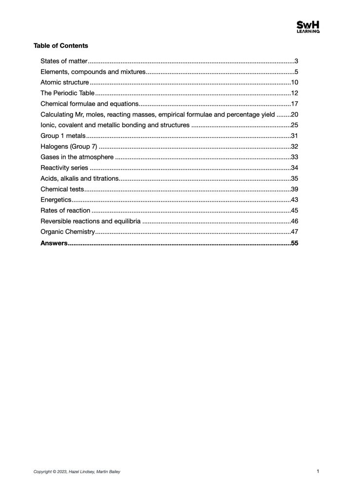 The Perfect Answer Workbook Including Answers Edexcel Igcse Chemistry 9 1 Double Award